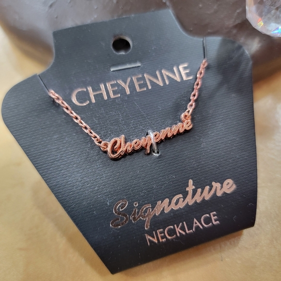 Jewelry | Cheyenne Personalized Name In Rose Gold Necklace | Poshmark